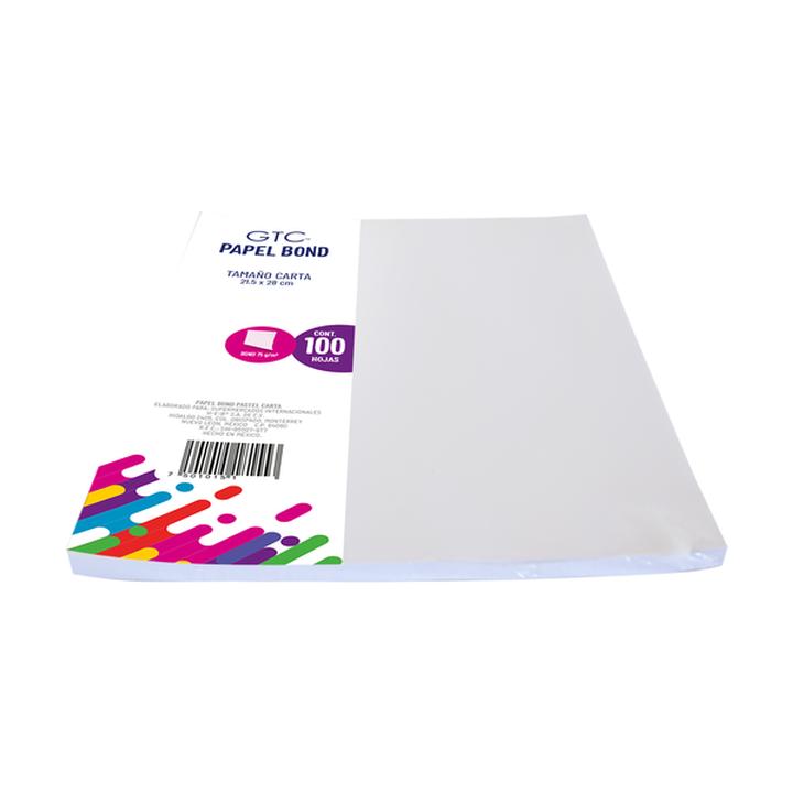 Hojas de Papel Bond GTC Blanco Tamaño Carta con 100 pz - H-E-B México