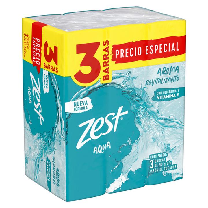 Zest Jabon 3pack Aqua 3 Pz - H-E-B México