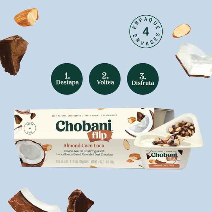 Chobani Yogurt Griego Flip Coco Loco 4pack 4 Pz - H-E-B México