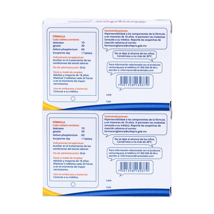 Nartex Simplex Pro Duopack Auxiliar de Estrés Laboral con 60 tabletas - H-E-B México