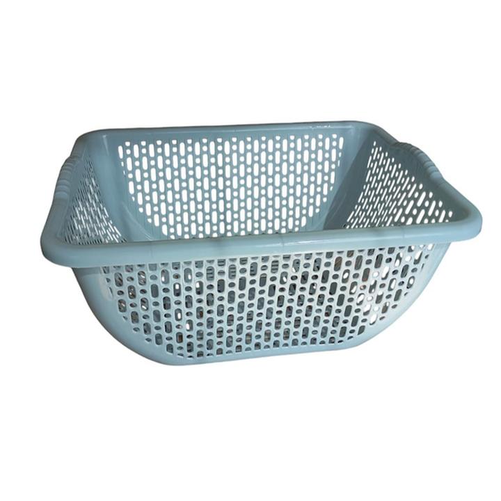 Valiplas Cesta Organizadora Rectangular Gris/Menta - H-E-B México