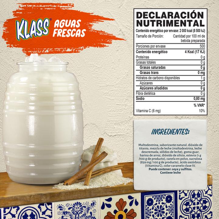 Polvo para Preparar Bebida Klass Sabor Horchata 220 g - H-E-B México