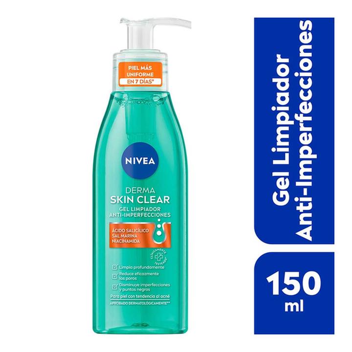 Nivea Derma Skin Clear Gel Limpiador Anti-Imperfecciones 150 ml - H-E-B ...