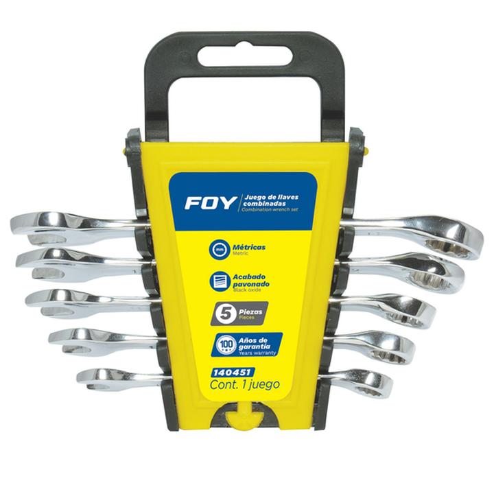 Foy Juego Llaves Combinadas Metricas 5 Piezas 1 Pz - H-E-B México
