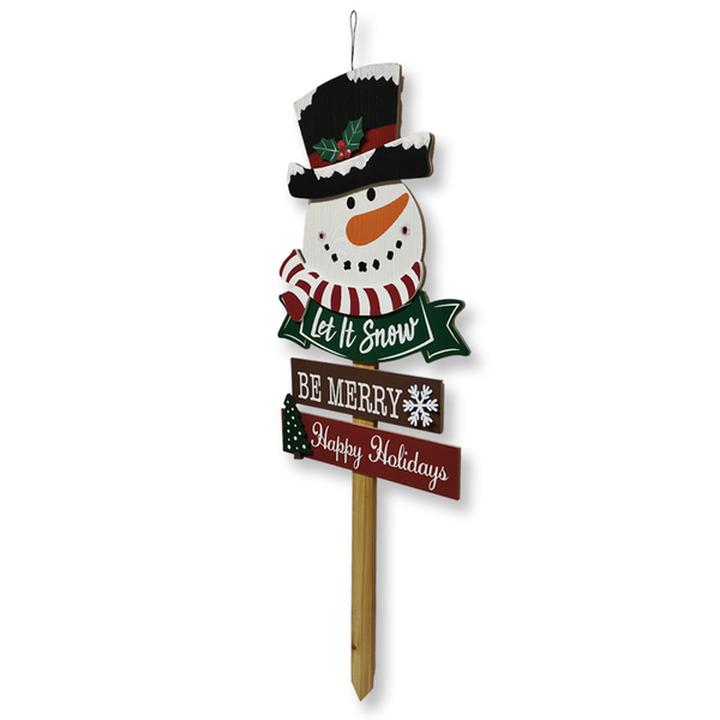 Destination Holiday Decoracion Estaca Snowman 91cm - H-E-B México
