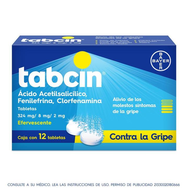 Tabcin Antigripal 324 mg con 12 Tabletas - H-E-B México