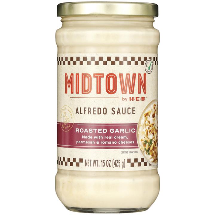 Salsa para Pasta Alfredo con Ajo Asado Midtown by HEB 425 g - H-E-B México
