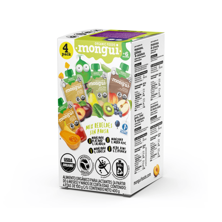 Snack Orgánico Mongui 4 Pack 4 recetas 400 g - H-E-B México