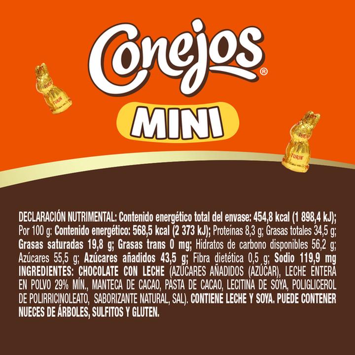 Turin Chocolate Mini Conejos Bolsa Turin Mini Cone - H-E-B México