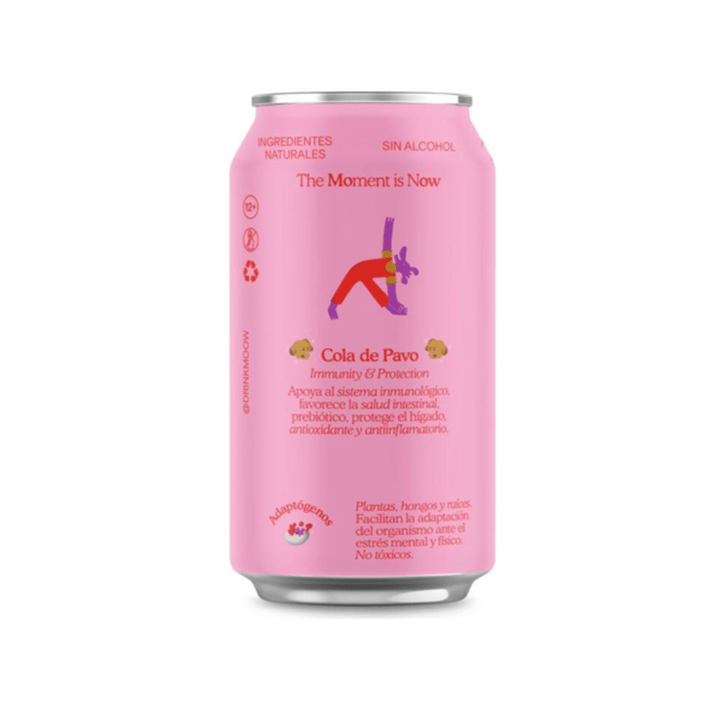 Bebida Carbonatada MOOW Sabor Cereza Vainilla + Cola de Pavo 355 ml - H ...