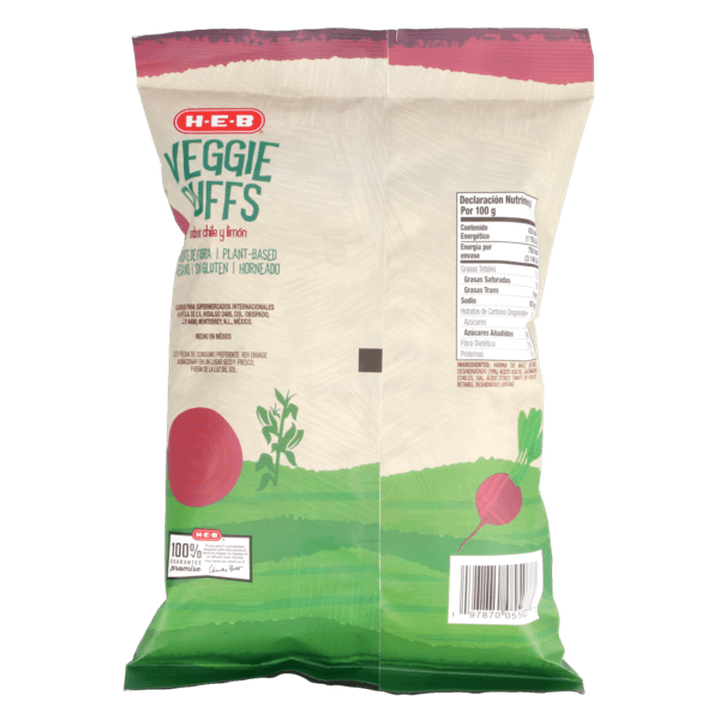 Heb Veggie Puffs Betabel Sabor Chile Y Limon 180 G - H-E-B México
