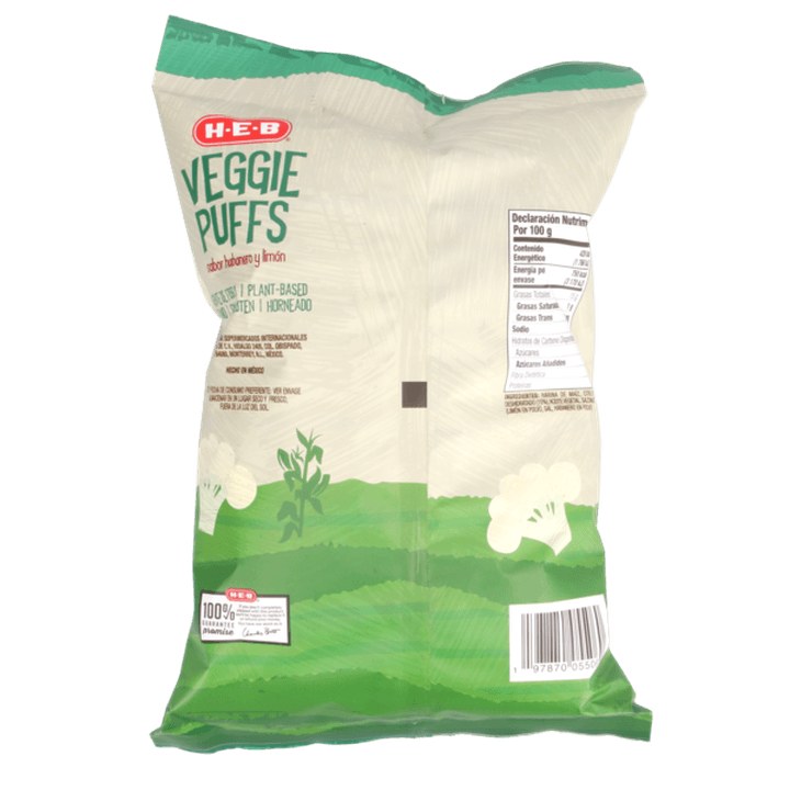 Heb Veggie Puff Coliflor Habanero Y Limon 180 Gr - H-E-B México