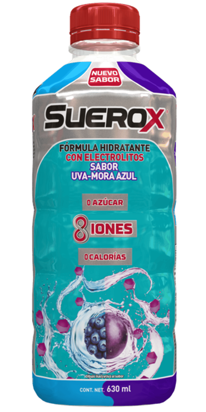 Suerox Bebida 8iones de Uva Mora Azul 630 ml - H-E-B México