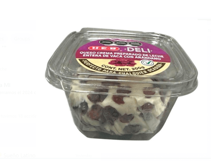 HEB Deli Queso Crema Preparado con Arándanos 300 g - H-E-B México