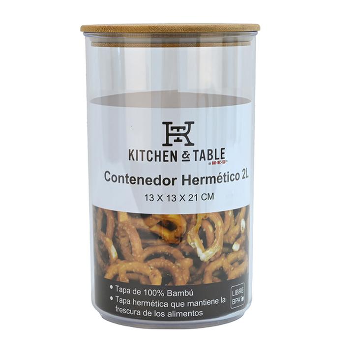 Kitchen & Table Contenedor con Tapa de Bambú Hermé - H-E-B México