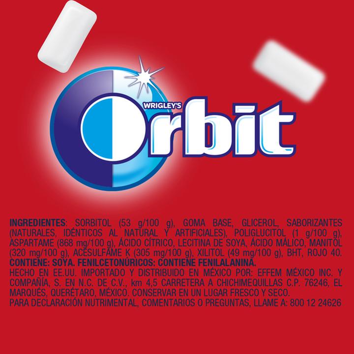 Orbit Fresa Chicles de Menta sin Azúcar 26.6 g con 14 pz - H-E-B México