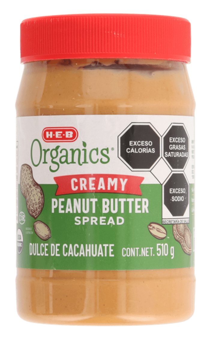 Heb Organics Crema de Cacahuate Cremosa 510 Gr - H-E-B México