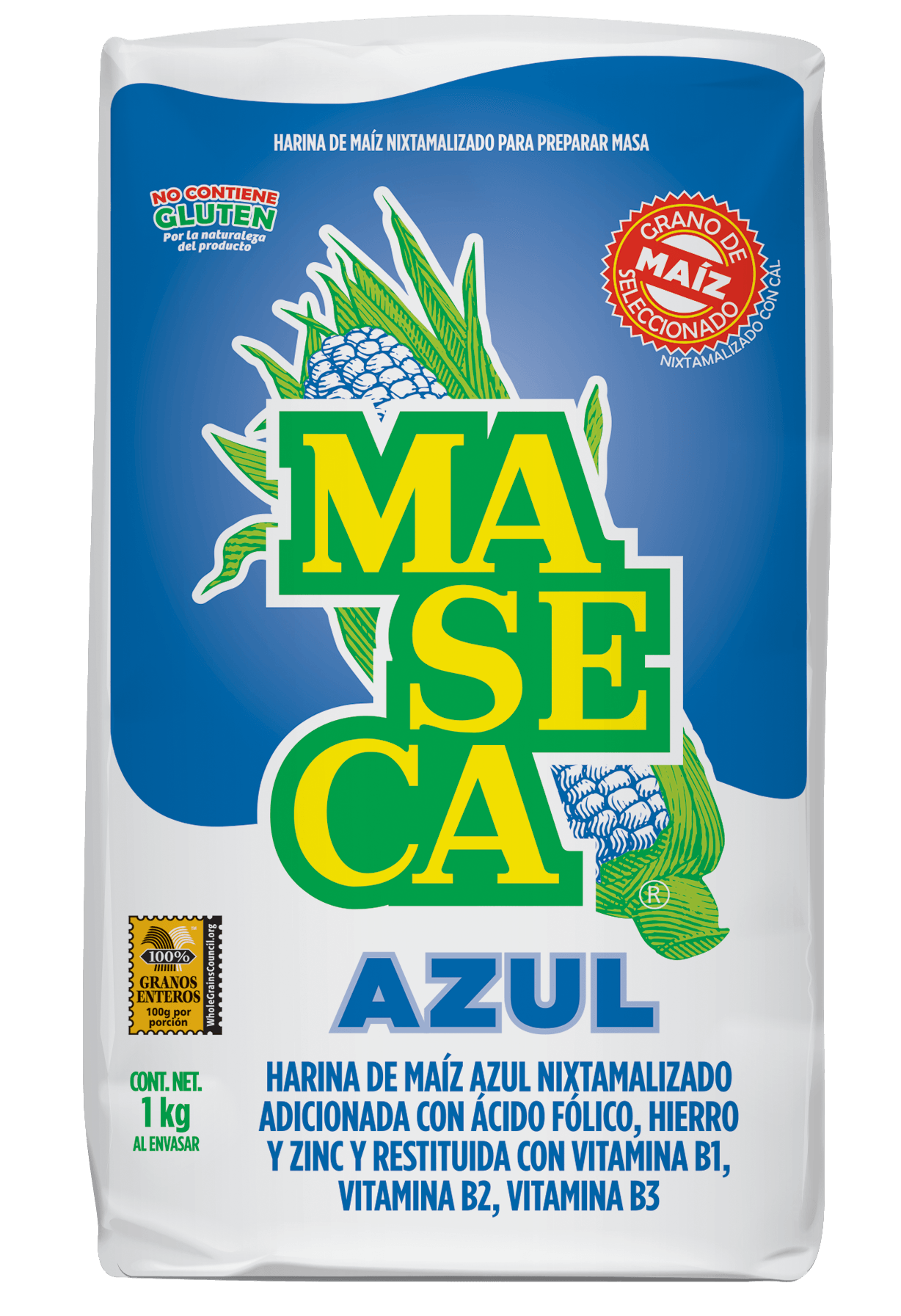 Maseca Harina de Maíz Azul Nixtamalizado 1 kg - H-E-B México
