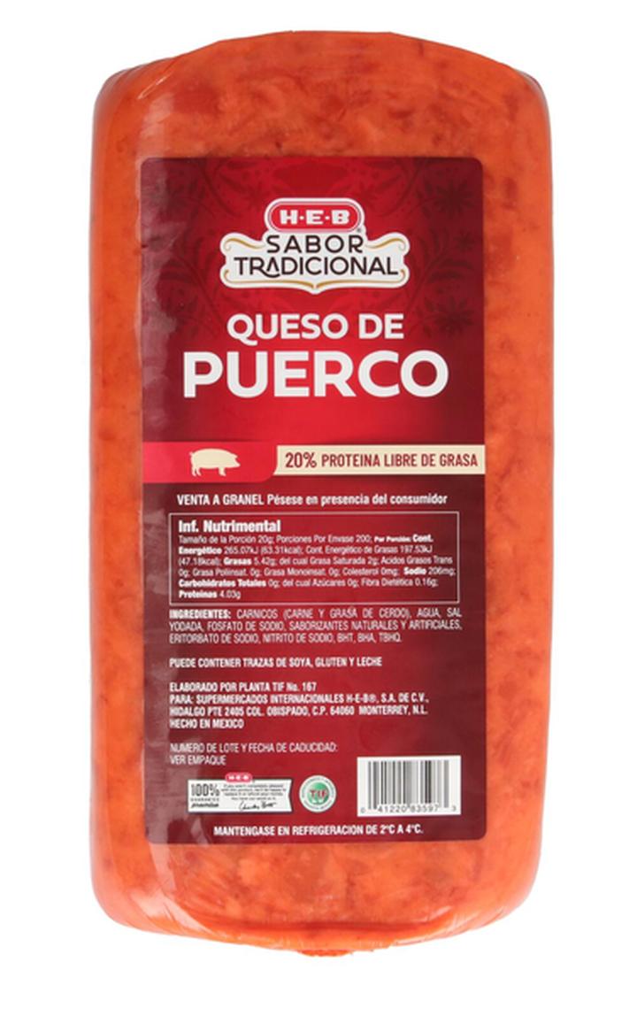 HEB Sabor Tradicional Queso de Puerco 1 kg - H-E-B México