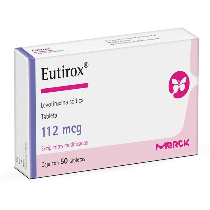 Merck Eutirox 112 Mcg 50 Tab Levotiroxina Sodica 5 - H-E-B México