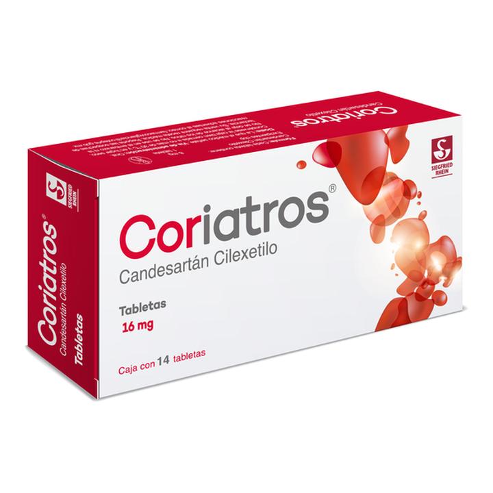 Coriatros Candesartán Cilexetilo 16 mg 14 Tabletas - H-E-B México