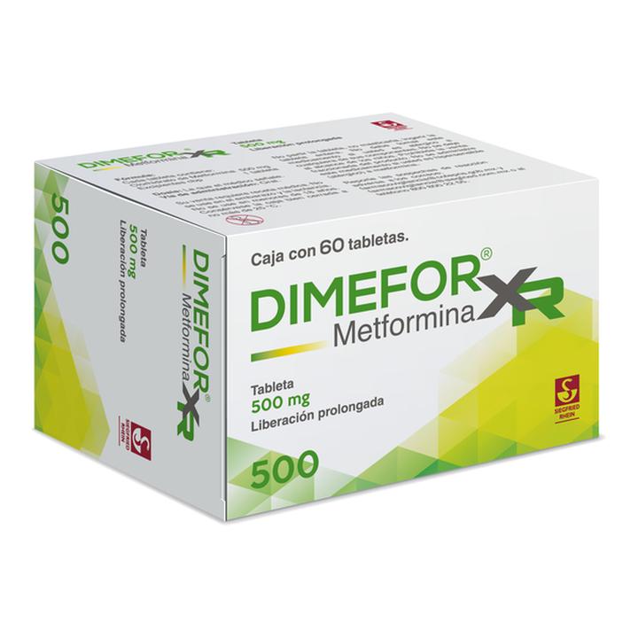 Dimefor XR Metformina 500 mg 60 Tabletas - H-E-B México