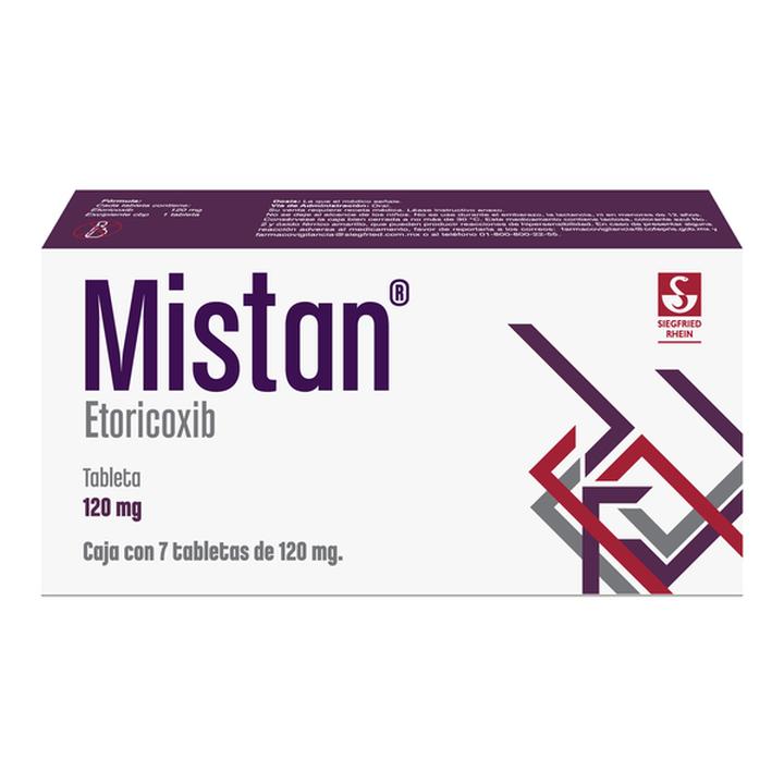 Mistan Etoricoxib 120 mg 7 Tabletas - H-E-B México
