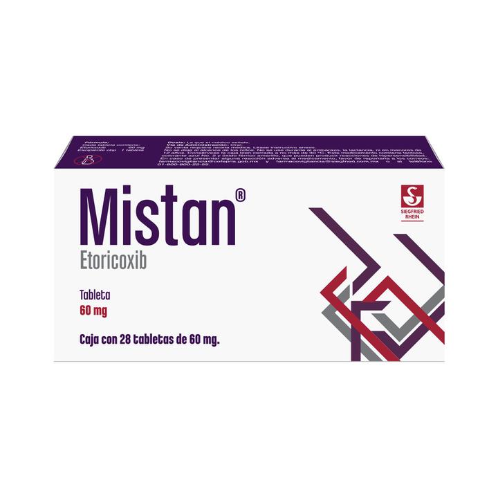 Mistan Etoricoxib 60 mg 28 Tabletas - H-E-B México