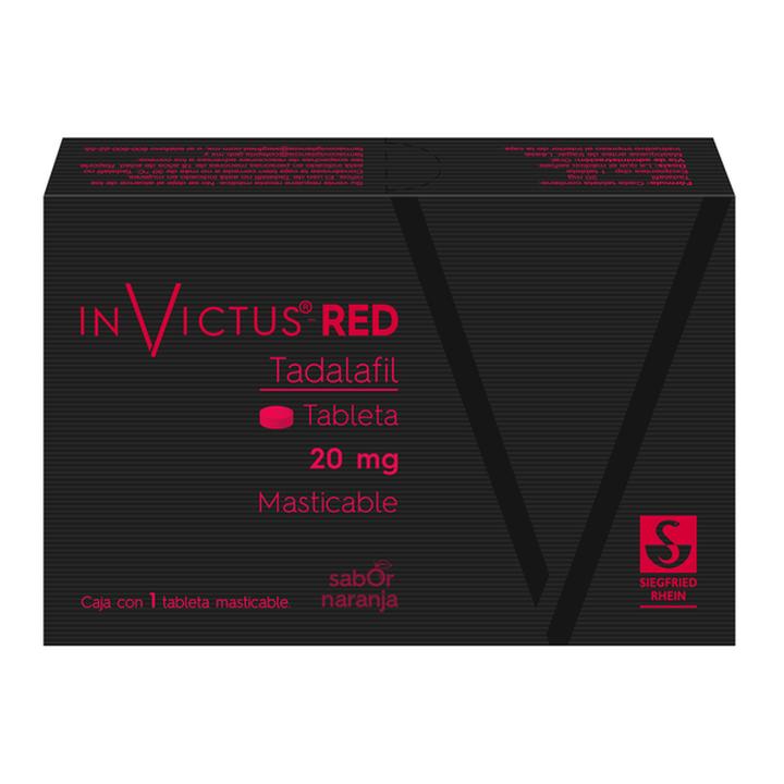Invictus Red Tadalafil 20 mg 1 Tableta Masticable - H-E-B México