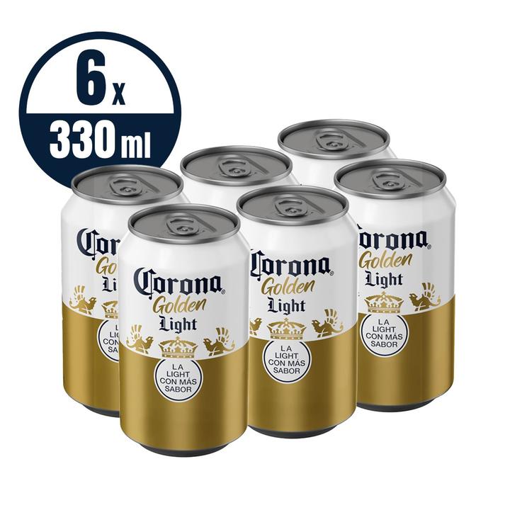 Corona Cerveza Golden Light Six Pack 330 Ml - H-E-B México