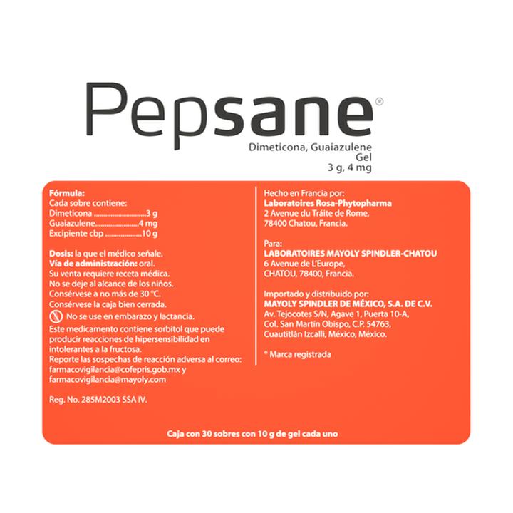 Pepsane Dimeticona Guaiazulene 30 Sobres - H-E-B México