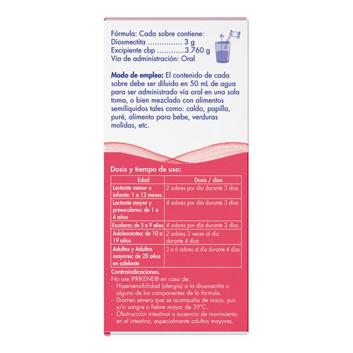 Iprikene Diosmectita 3 g Polvo Sabor Fresa 10 Sobres - H-E-B México