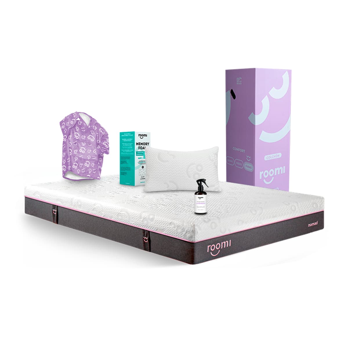 Colchón Roomi Nomad + Almohada + Coomfi Infantil + Spray - H-E-B México
