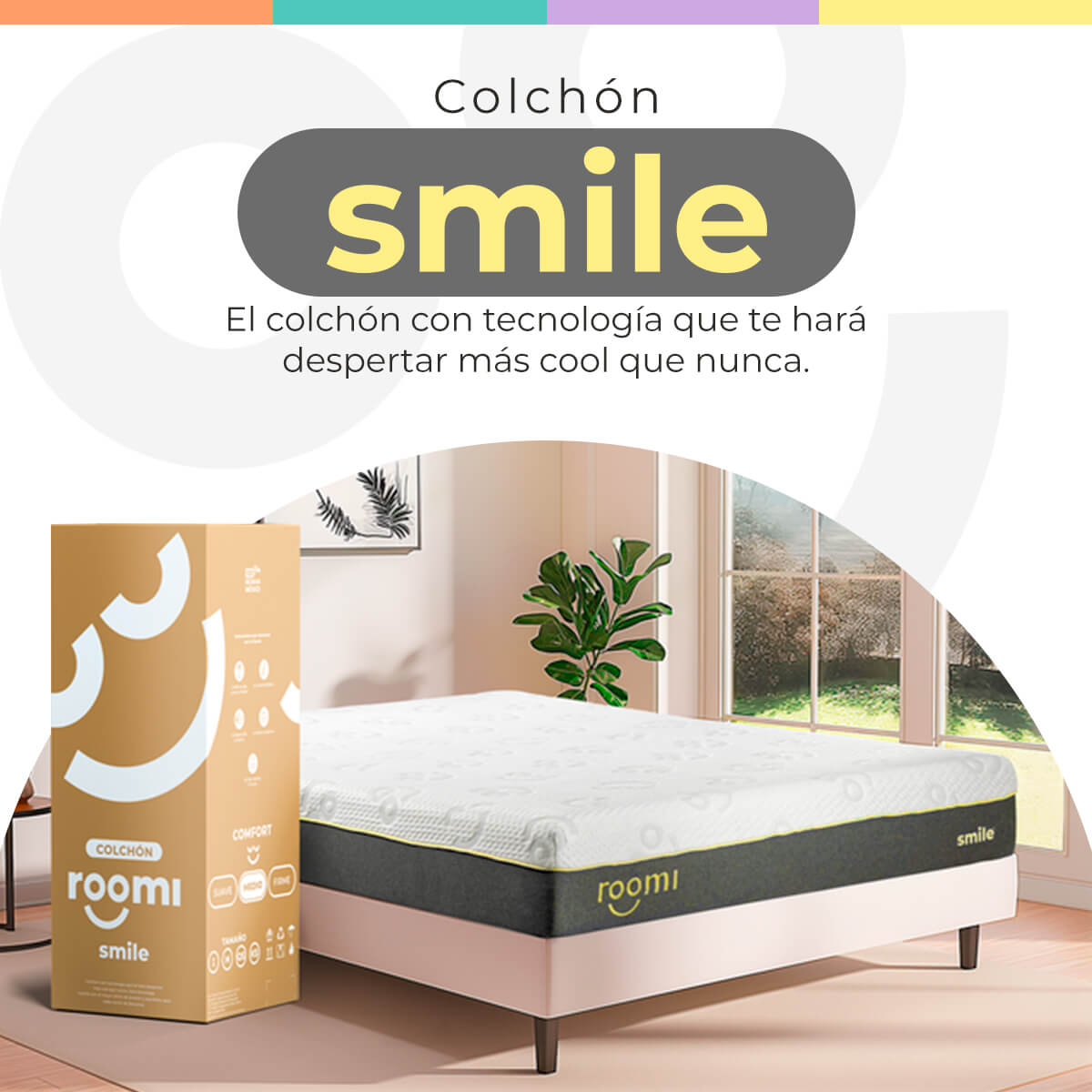 Colchón Roomi Smile De Memory Foam Confort Medio - H-E-B México