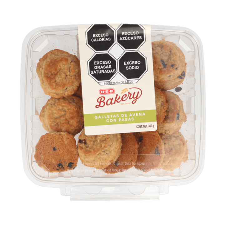 Heb Mini Oatmeal Raisins Cookies 500 Gr - H-E-B México
