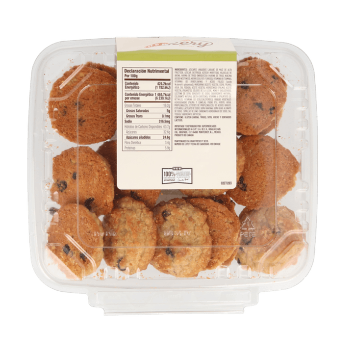 Heb Mini Oatmeal Raisins Cookies 500 Gr - H-E-B México