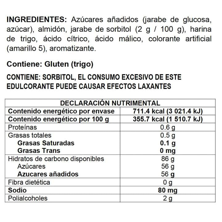 Haribo Gomita Sabor Manzana Verde Gomita Spaghetti - H-E-B México