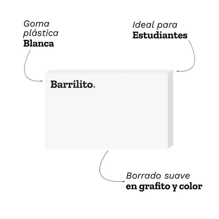 Goma Plástica Barrilito Blanca con 2 pz - H-E-B México