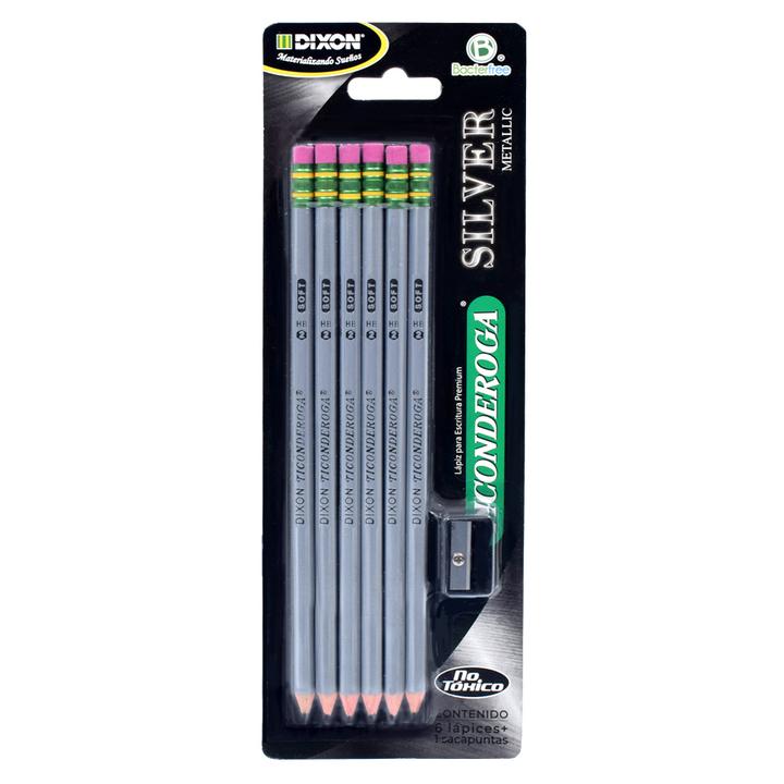 Set de Lápices de Gráfito Plateados con 6 pz - H-E-B México
