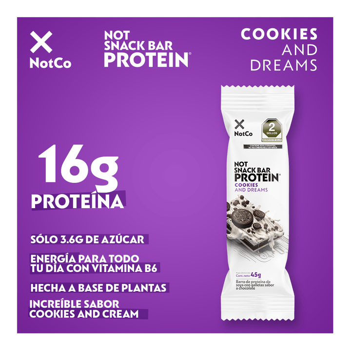 Notco Barra Protein Cookies & Dreams 225 Gr - H-E-B México