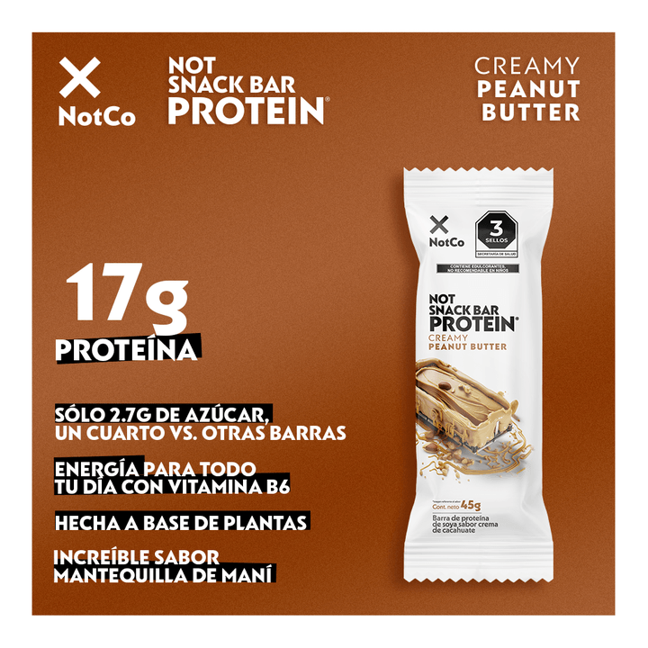 Notco Barra Protein Creamy Peanut Butter 225 Gr - H-E-B México