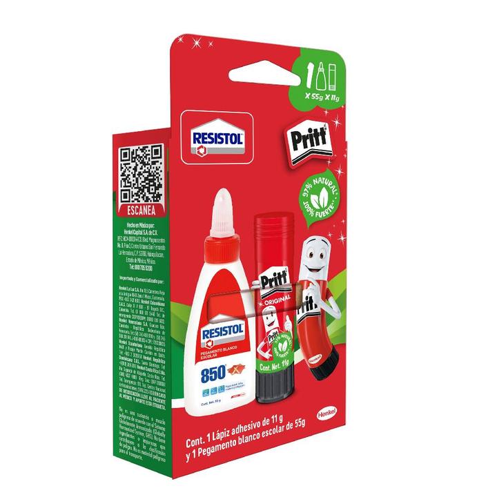 Set de Lápiz Adhesivo Pritt y Resistol con 2 pz - H-E-B México
