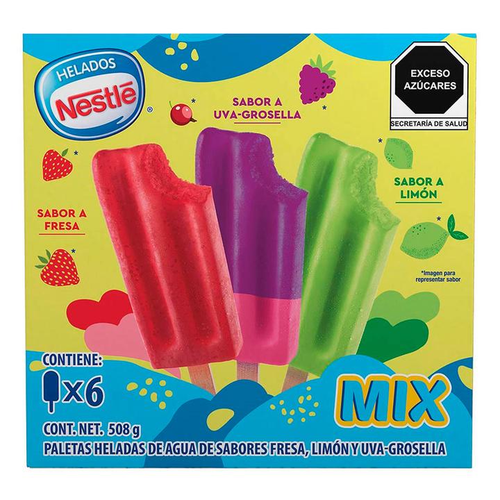 Nestlé Paletas Mix de Sabores Fresa, Limón y Uva-Grosella 508 g - H-E-B ...