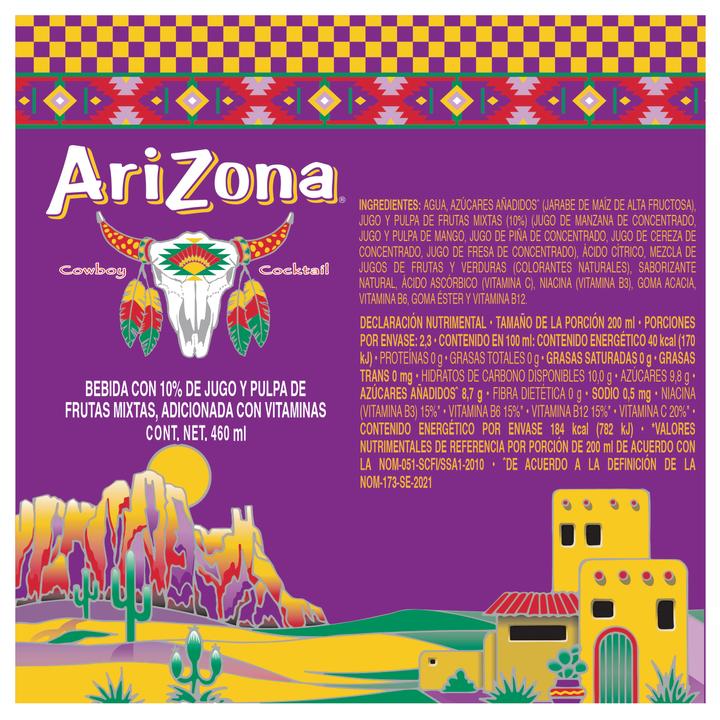 Arizona Bebida Sabor Ponche de Frutas 460 Ml - H-E-B México