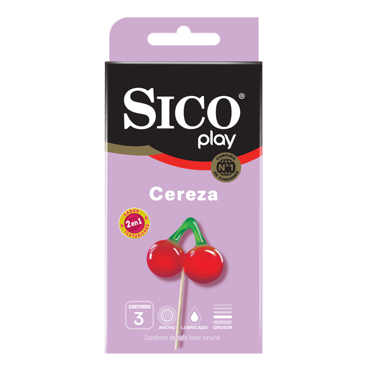 Sico Condones Play Cereza 3 Pz - H-E-B México