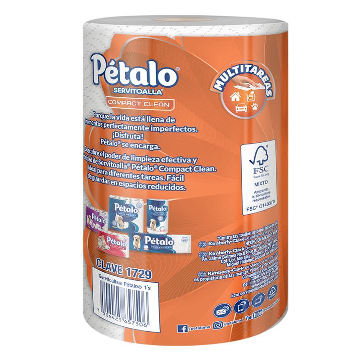 Petalo Servitoalla Compact Clean con 200 Hojas 1 P - H-E-B México