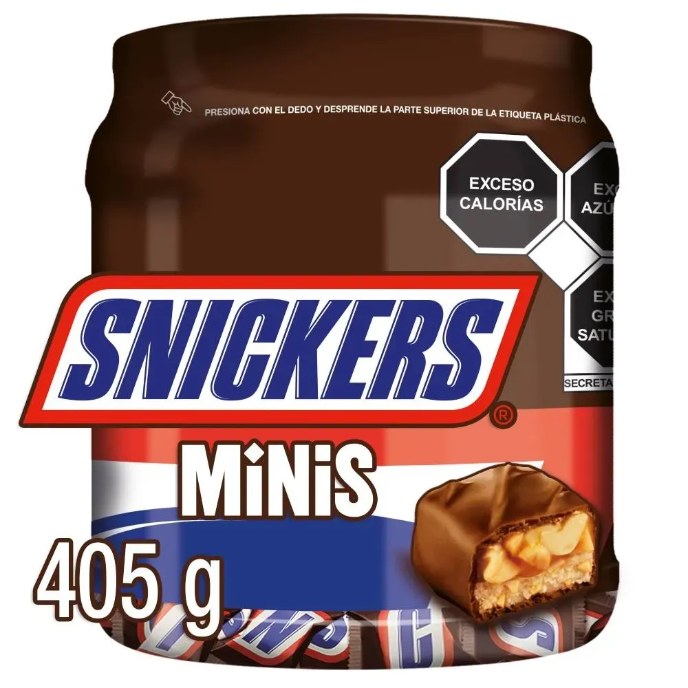 Snickers Minis Chocolates con Leche Vitrolero con 45 pz - H-E-B México