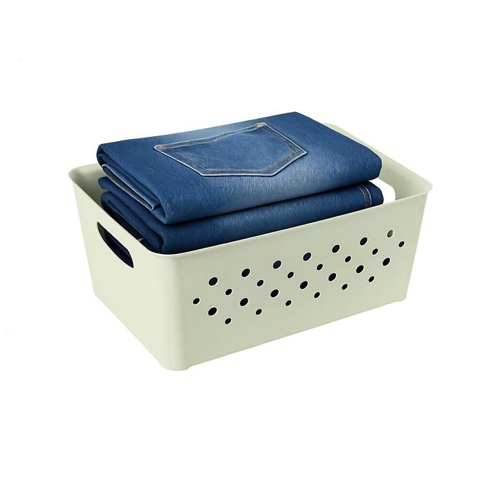 Cesto Rectangular Círculos Color Verde - H-E-B México