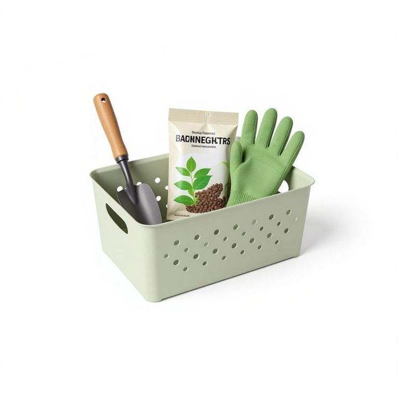 Cesto Rectangular Círculos Verde - H-E-B México