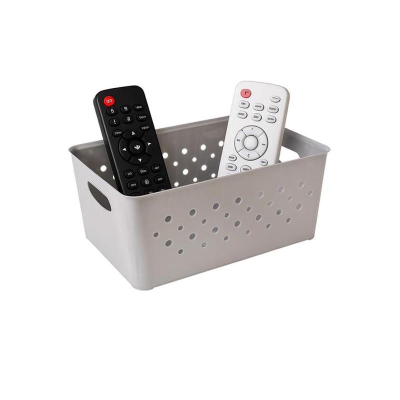 Cesto Rectangular Círculos Gris 5.2 L - H-E-B México